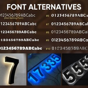 LED Street Number Sign, Modern Stainless Steel House Plaque, Outdoor ...