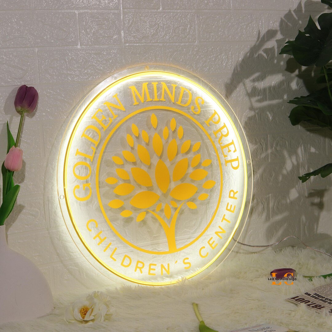 Custom 3D LED Acrylic Sign, Personalized LED Office Sign, 3D Business ...