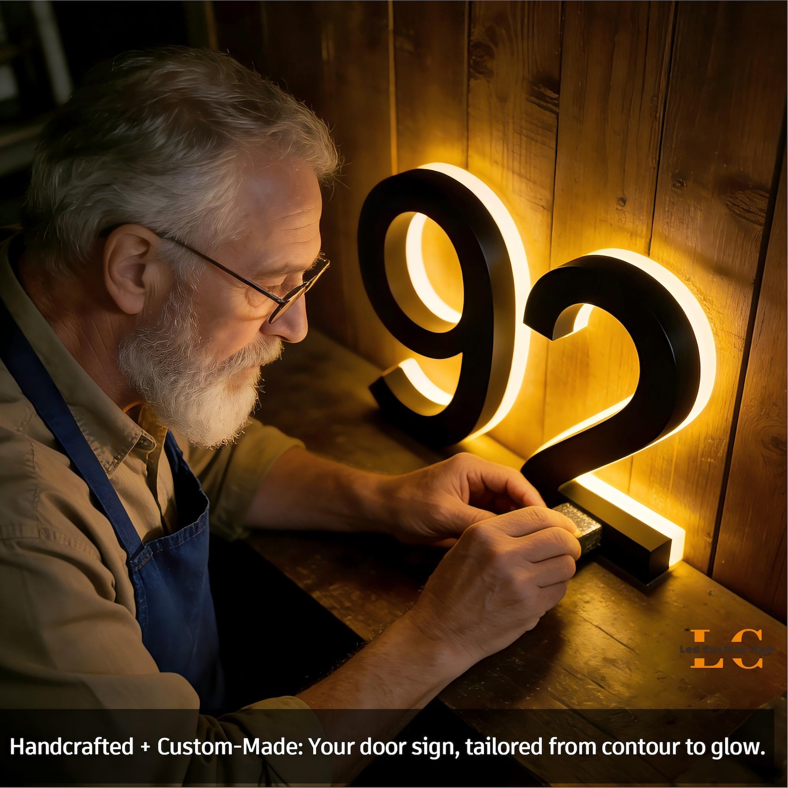 Solar LED House Numbers - Weatherproof Backlit Address Sign - Outdoor ...
