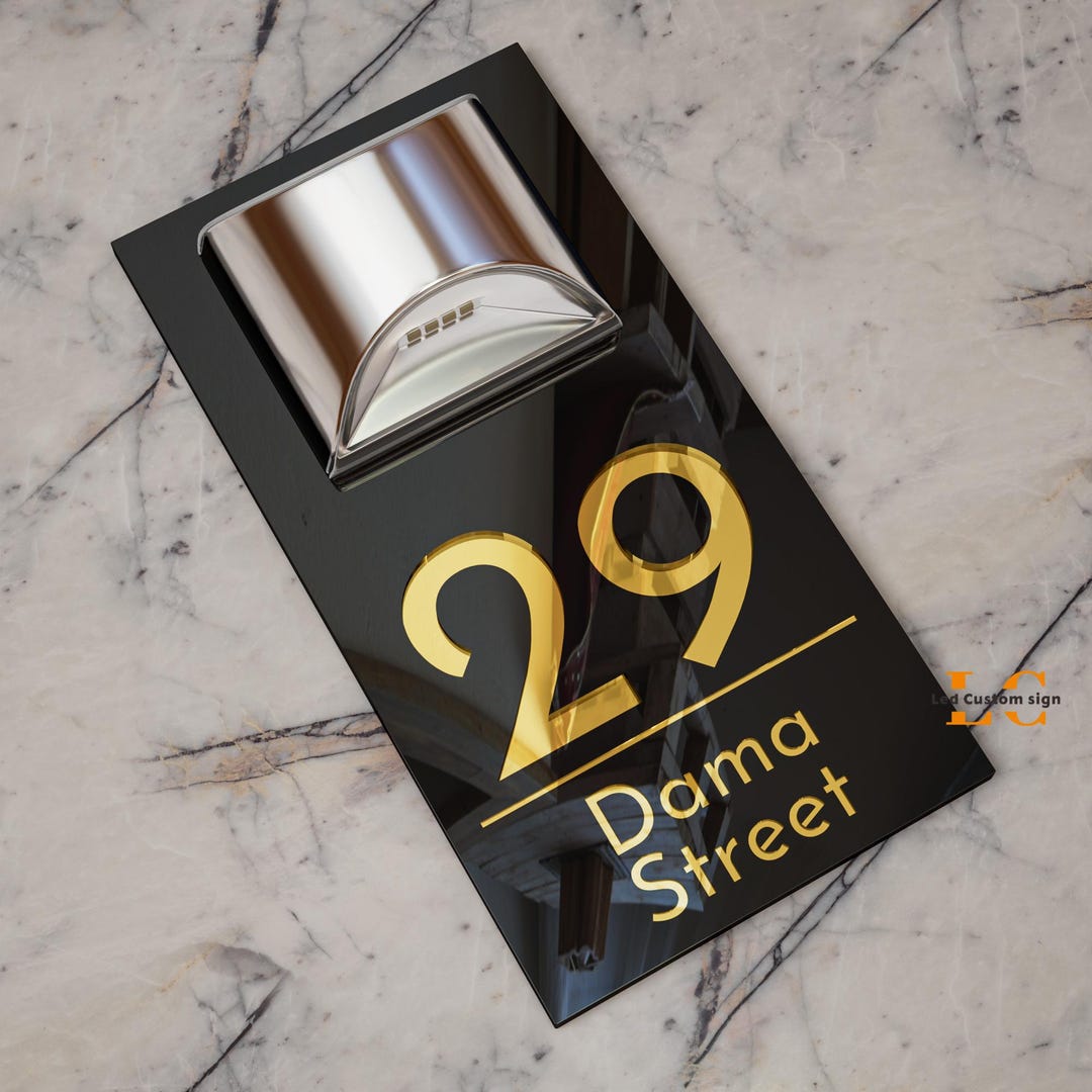 Custom Modern House Numbers - Personalized Outdoor Address Sign ...