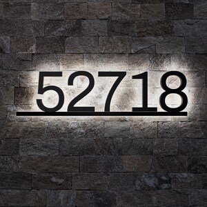 Custom House Numbers,solar House Numbers for Outside Light Up ...
