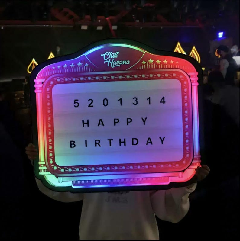 Custom LED Message Board Sign - Birthday Party Decor, Night Club VIP ...