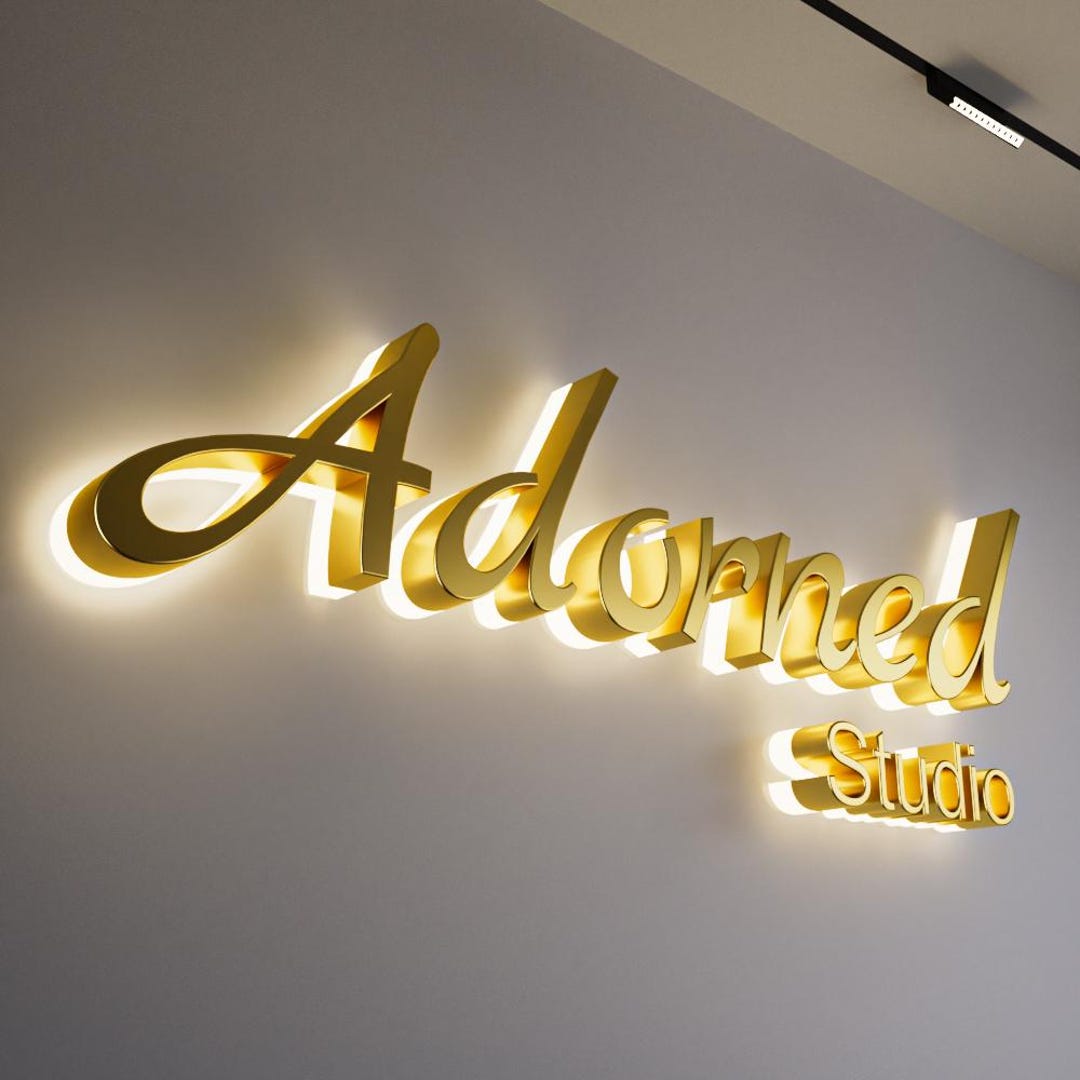 Custom LED Light up Sign - Personalized 3D Backlit Letters for Business ...