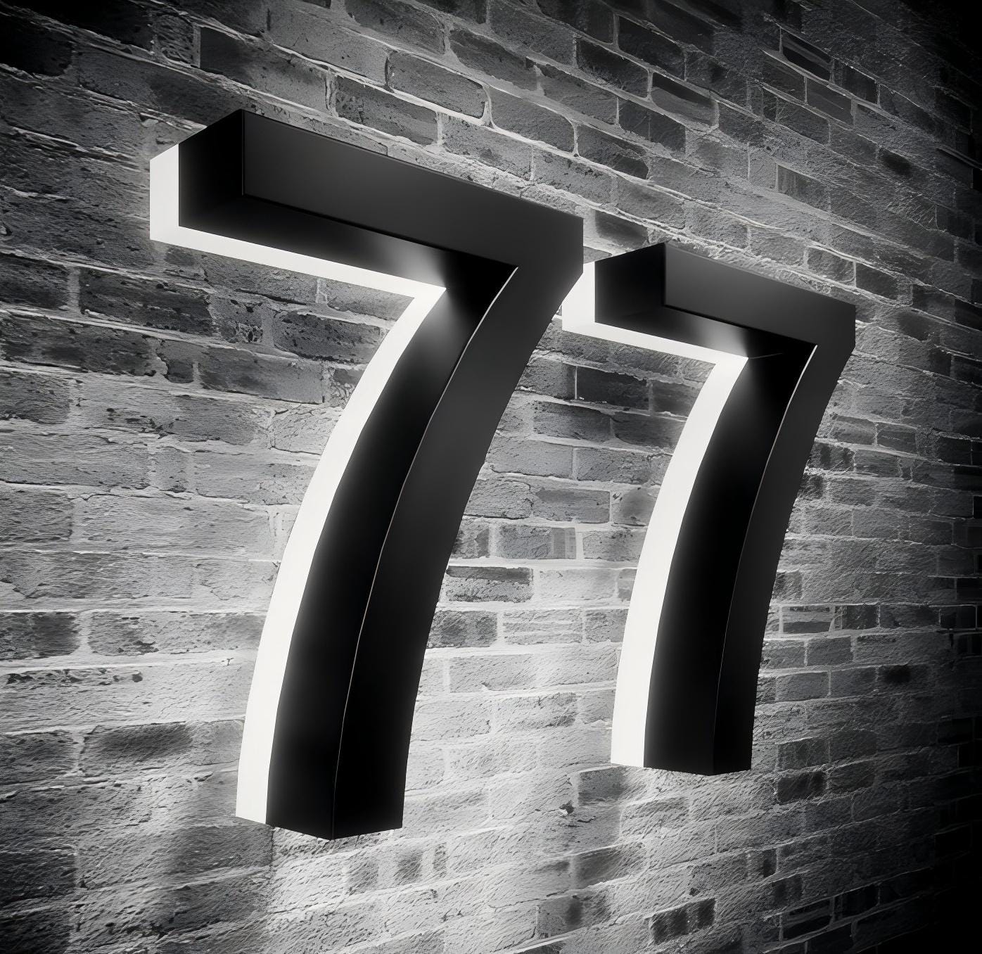 LED Street Number Sign, Modern Stainless Steel House Plaque, Outdoor ...