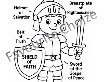 Ephesians 6:10-18 Armor of God Worksheet - Etsy
