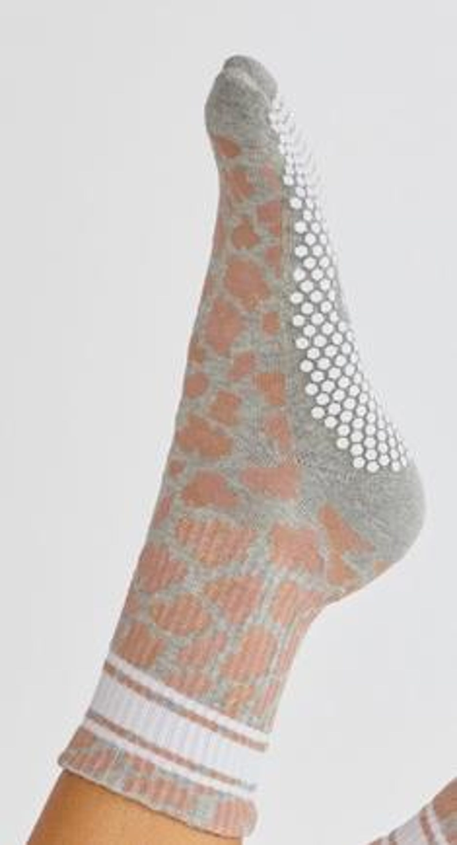 Animal Print Grip Sock, Pilates Grip Socks, Barre Grip Socks. Pilates ...