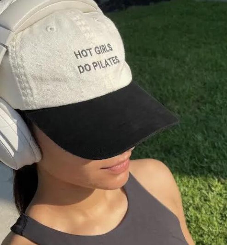 Hot Girls Do Pilates Embroidered Hat: Cotton Baseball Cap - Etsy