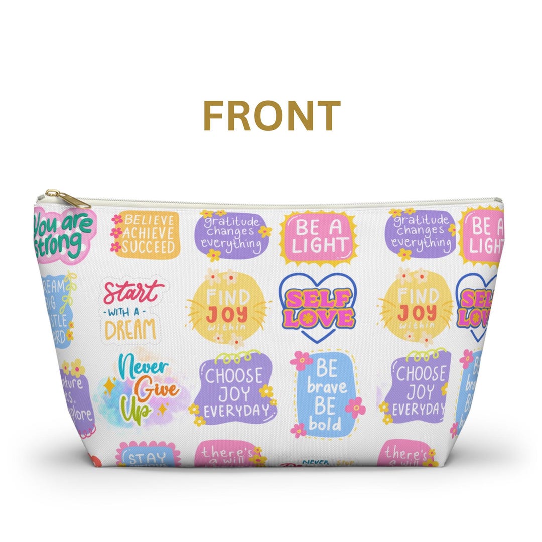 Motivational Affirmations Accessory Pouch: Inspirational Quotes, Travel ...