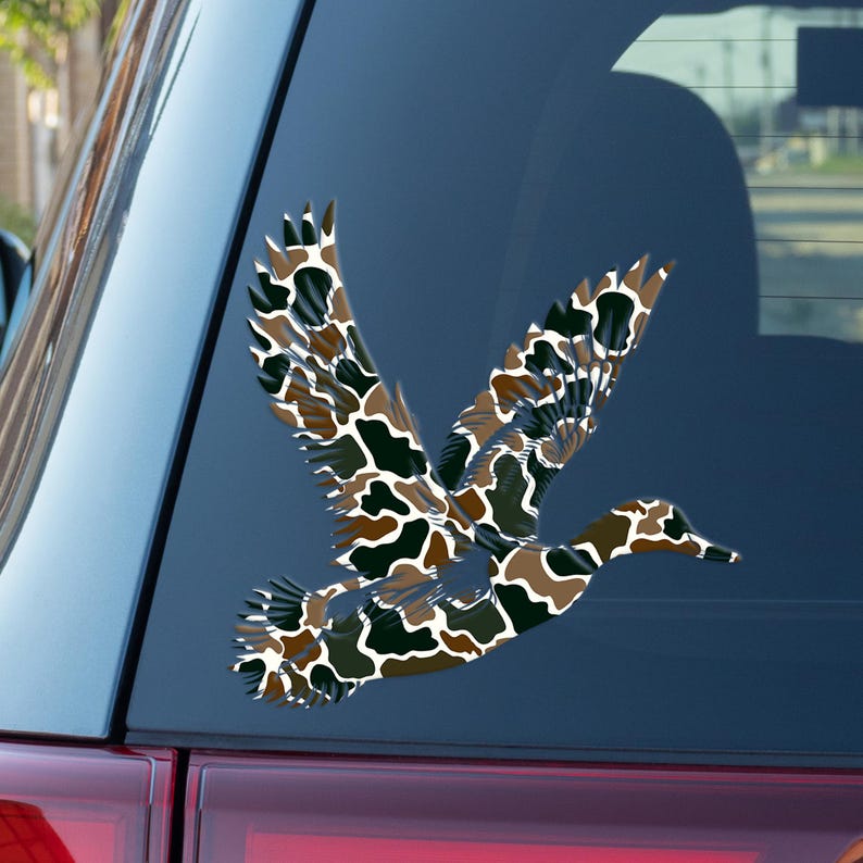 Military Duck UV DTF Decal for 16oz Libbey Cup, Hunting Bird Glass Can ...