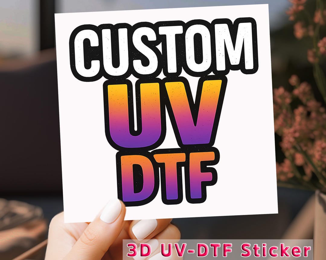 Custom UV DTF Transfer: Waterproof Tumbler Decal, Ready to Press - Etsy
