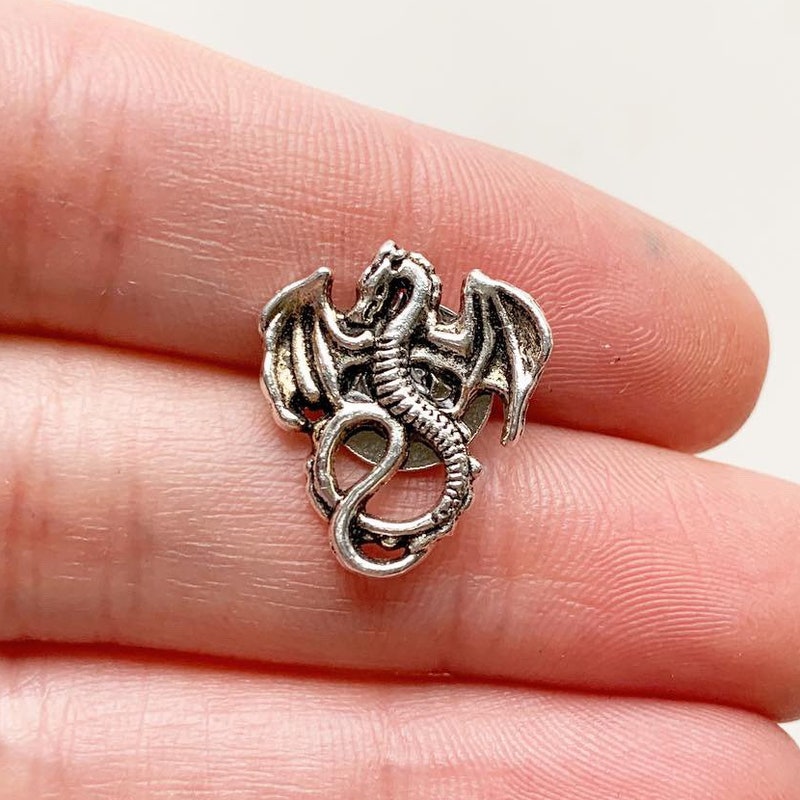 Dragon Silver Brooches - Etsy