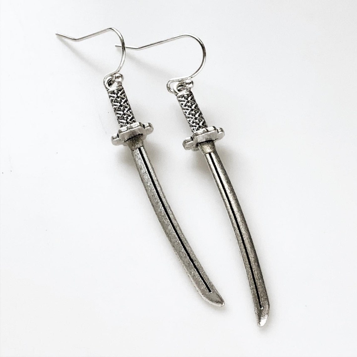 Sword Earrings Katana Earrings Samurai Earrings Japanese Sword - Etsy