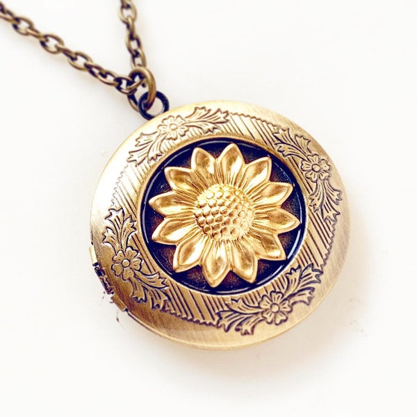 Yellow Flower Locket - Etsy