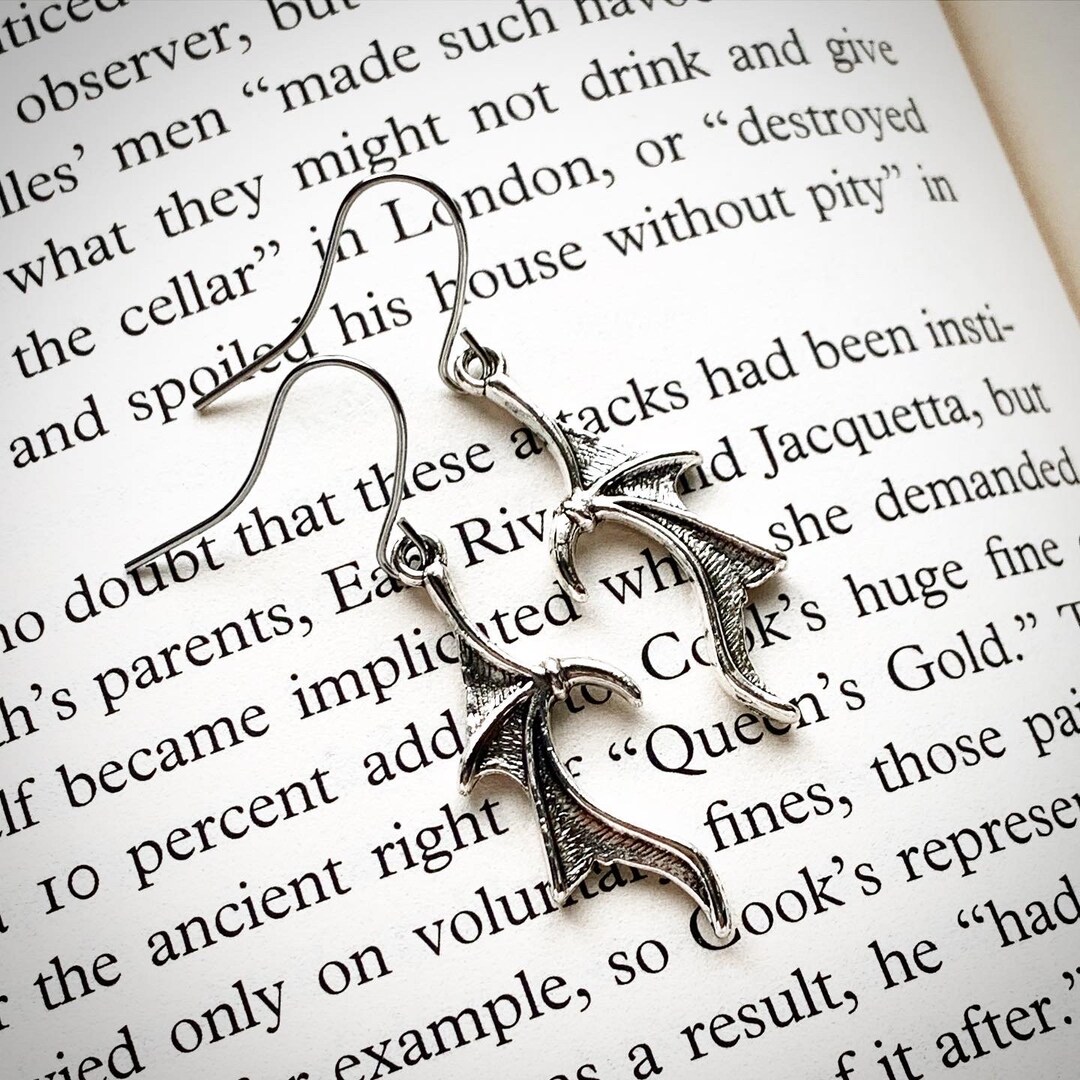 Dragon Earring Silver Dragon Wing Renaissance Fair Jewelry - Etsy