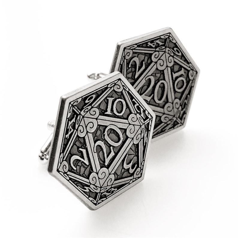 D20 Cufflinks Dungeons and Dragons Geek Wedding D&D Cuff Links Nerd ...