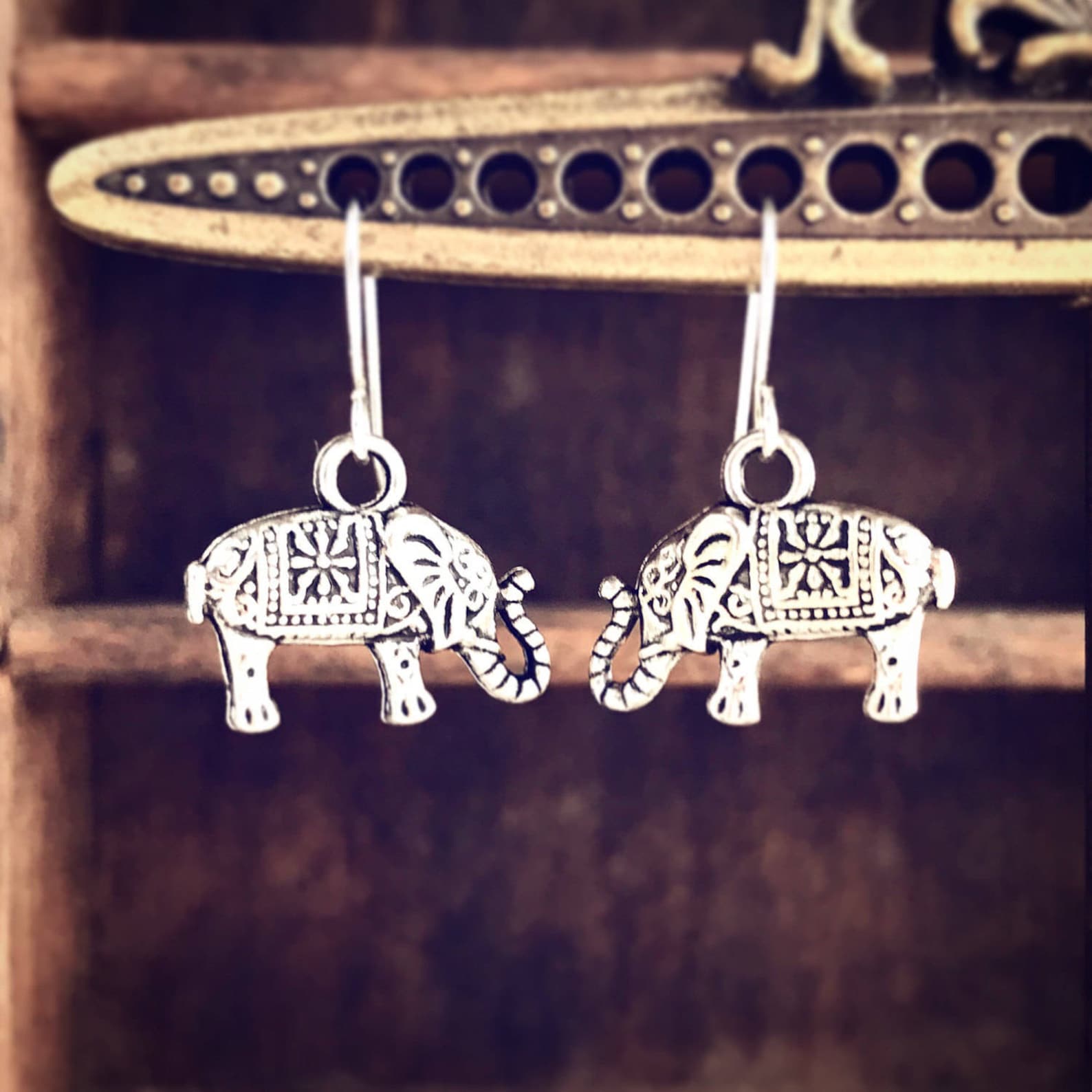 Elephant Earrings Silver Elephant Jewelry - Etsy