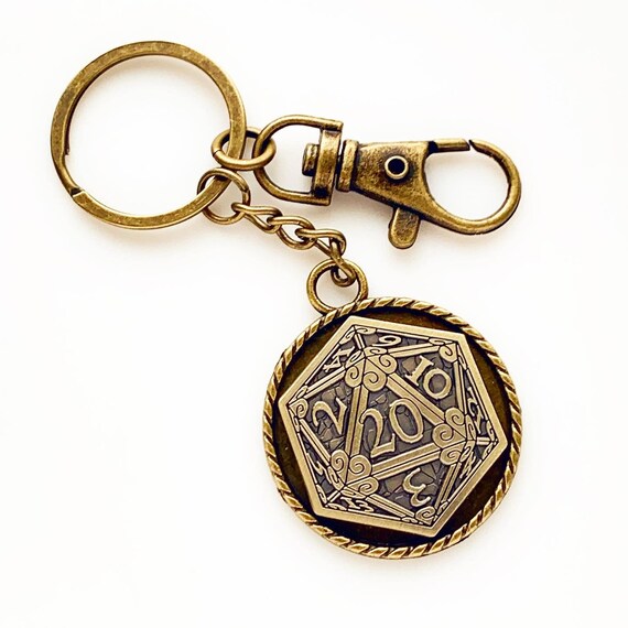 D20 Keychain Dungeons and Dragons Key Chain Accessory Nerdy | Etsy