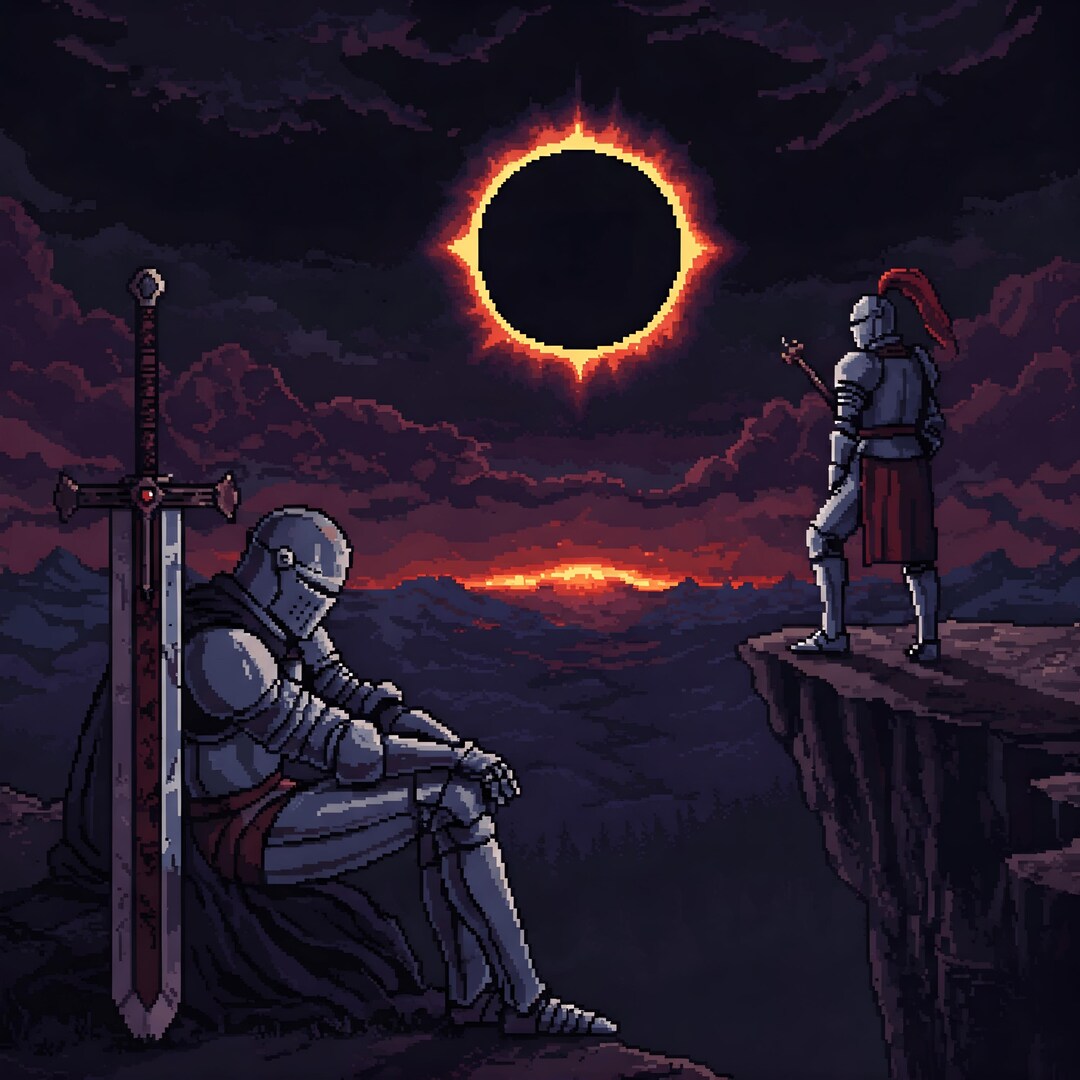 Medieval Knights Eclipse Fantasy Artistic Gaming - Etsy