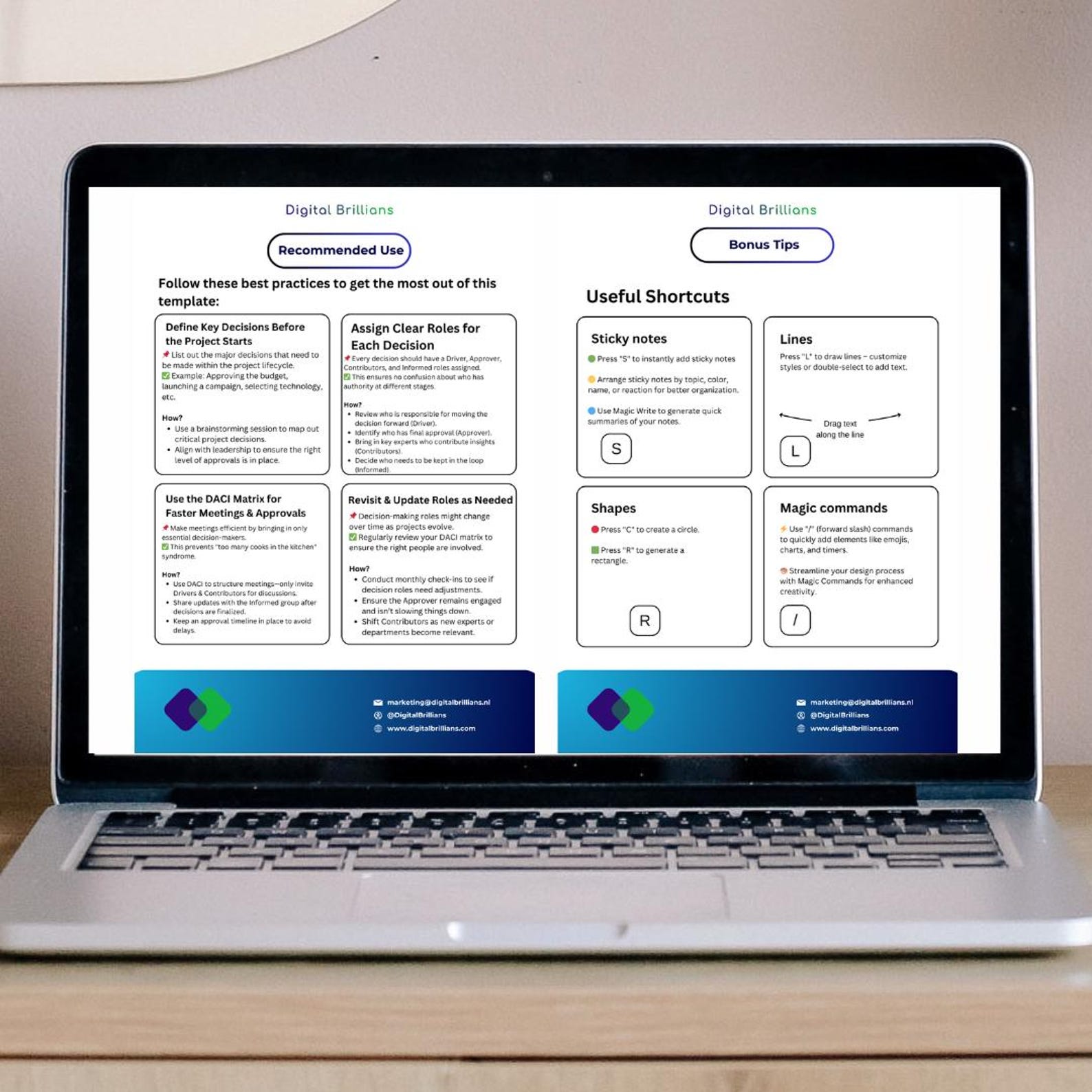 DACI Matrix Template: Project Management, Team Collaboration (editable ...