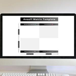 Ansoff Matrix Template | Business Growth & Market Expansion Strategy ...