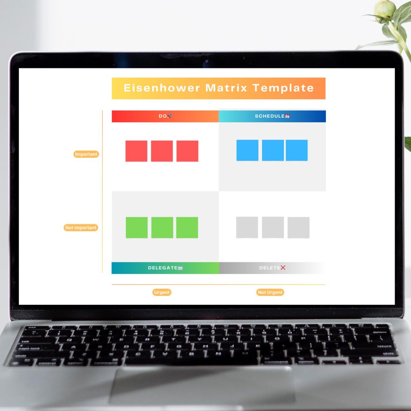 Eisenhower Matrix Template | Task Prioritization Planner | Time ...