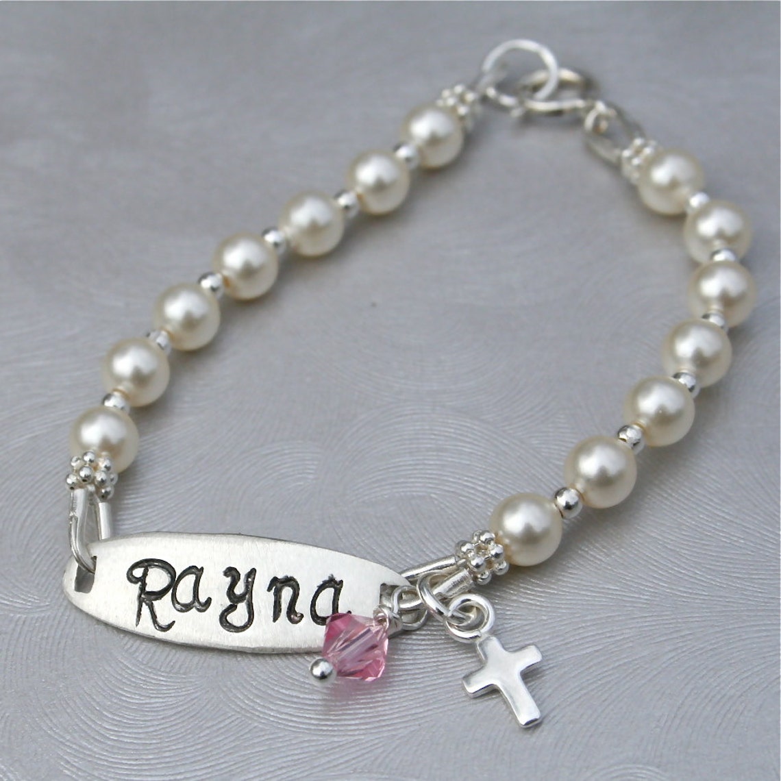 Baby Bracelet Newborn Bracelet Sweet Pearls Initial - Etsy