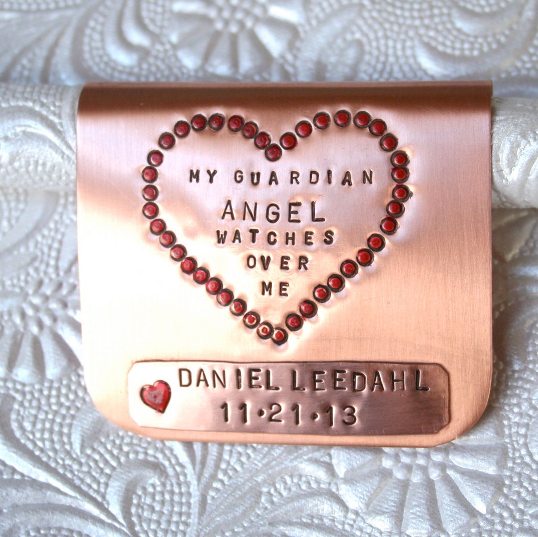 Hand Forged Copper and Enamel Visor Clip for Godfather/godmother, Mom ...