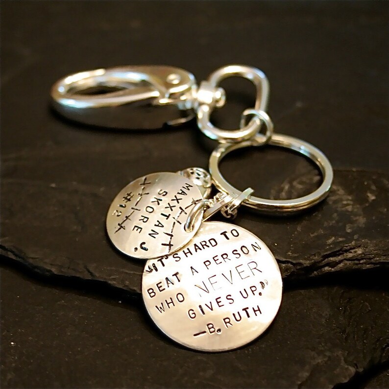 Baseball Player/coach Sterling Silver Keychain | Etsy