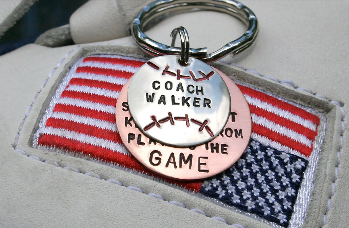 Baseball Player/coach Keychain - Etsy