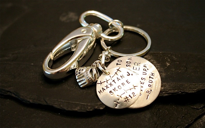 Baseball Player/coach Sterling Silver Keychain | Etsy