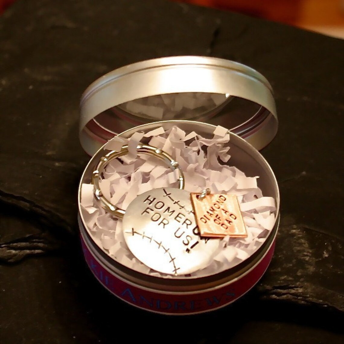 Diamond of a Dad Baseball Keychain - Etsy