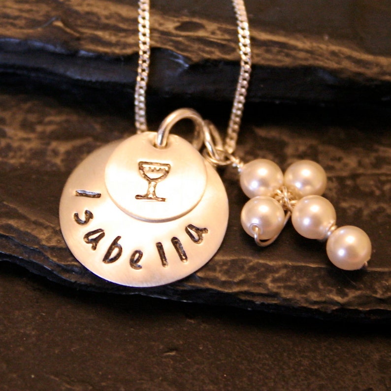 First Communion Necklace Communion Jewelry With Pearl or - Etsy