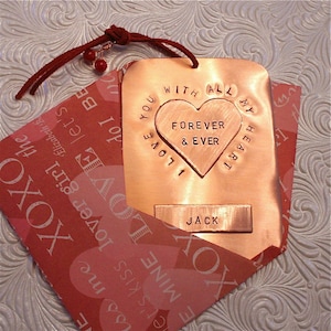 Copper Love Letter Valentine/ornament - Etsy