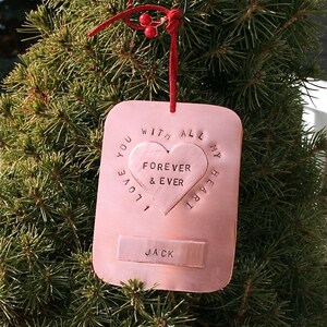 Copper Love Letter Valentine/ornament - Etsy