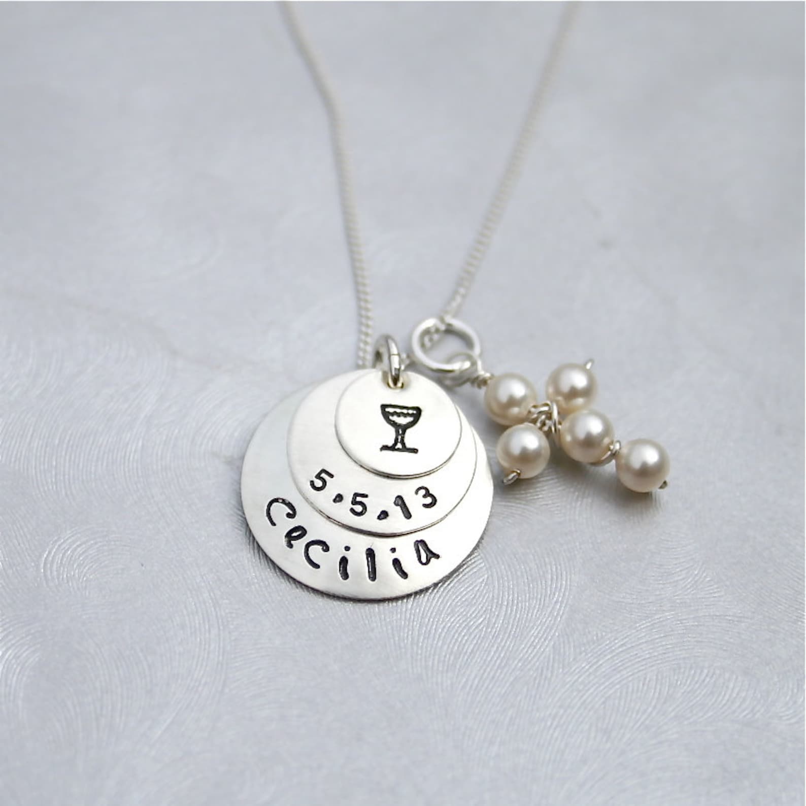 First Communion Necklace - Communion Jewelry - With Pearl or Crystal ...