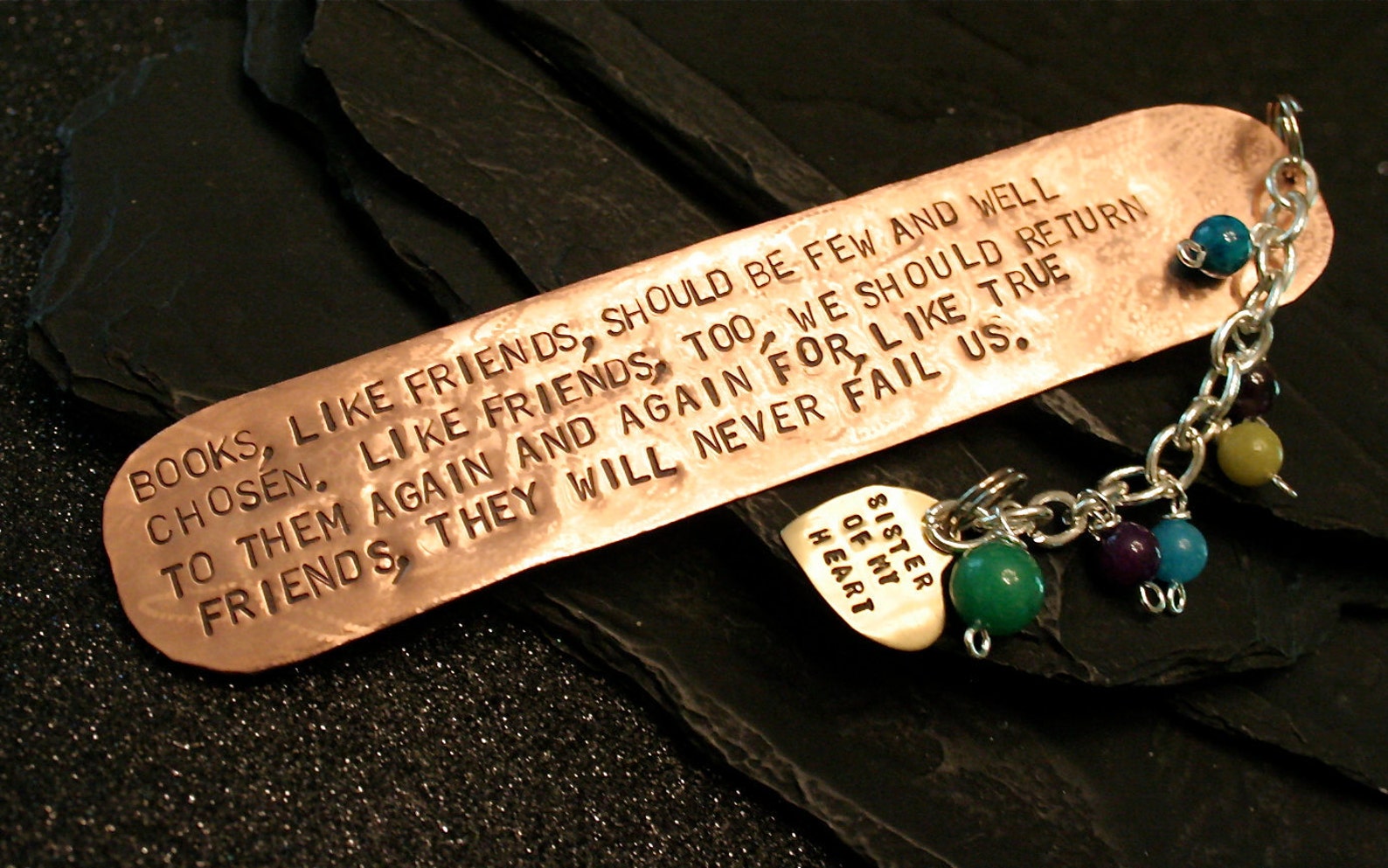 Personalized Hand Forged Copper Bookmark - Etsy