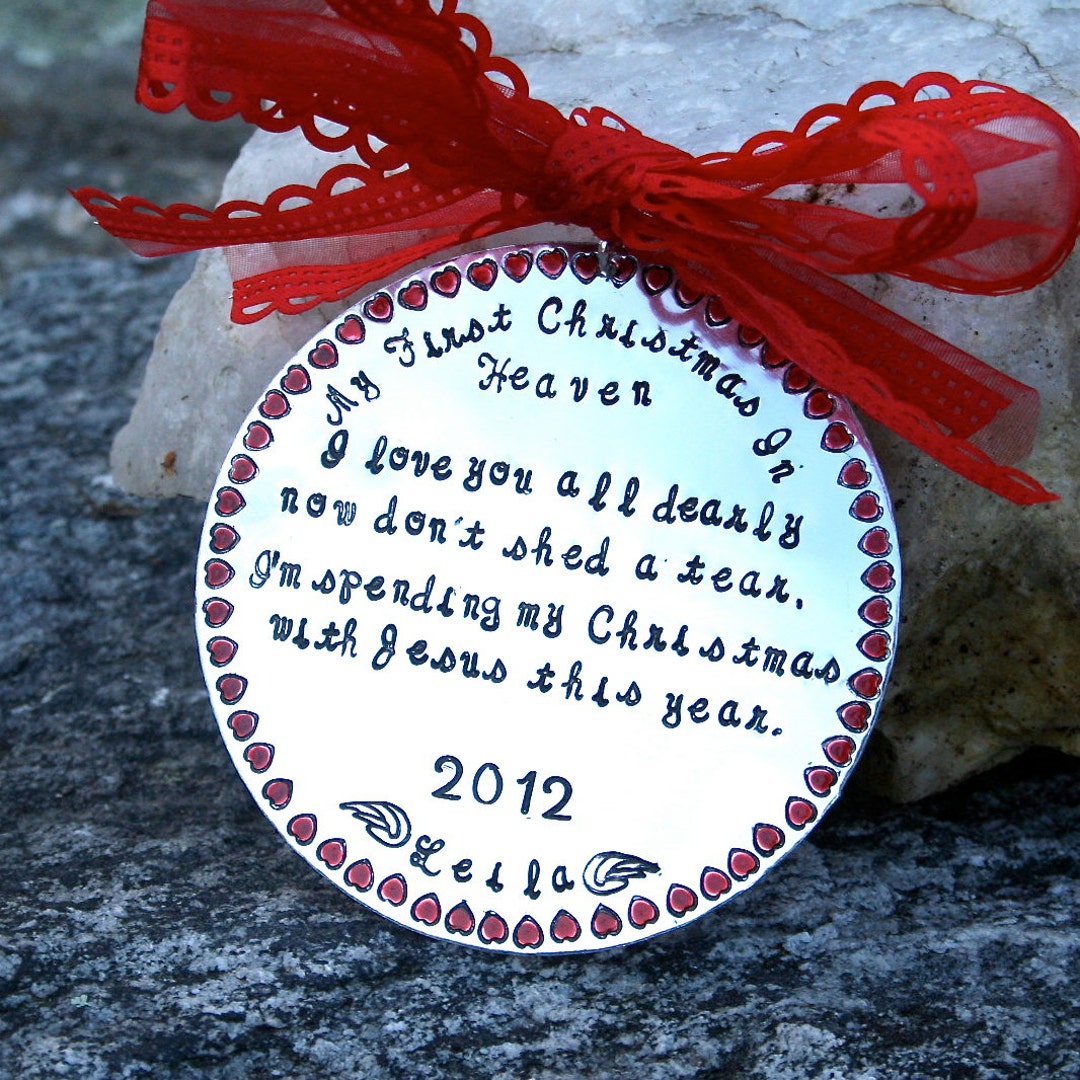Remembrance Ornament - Hand Stamped and Enameled - in Memory - Etsy