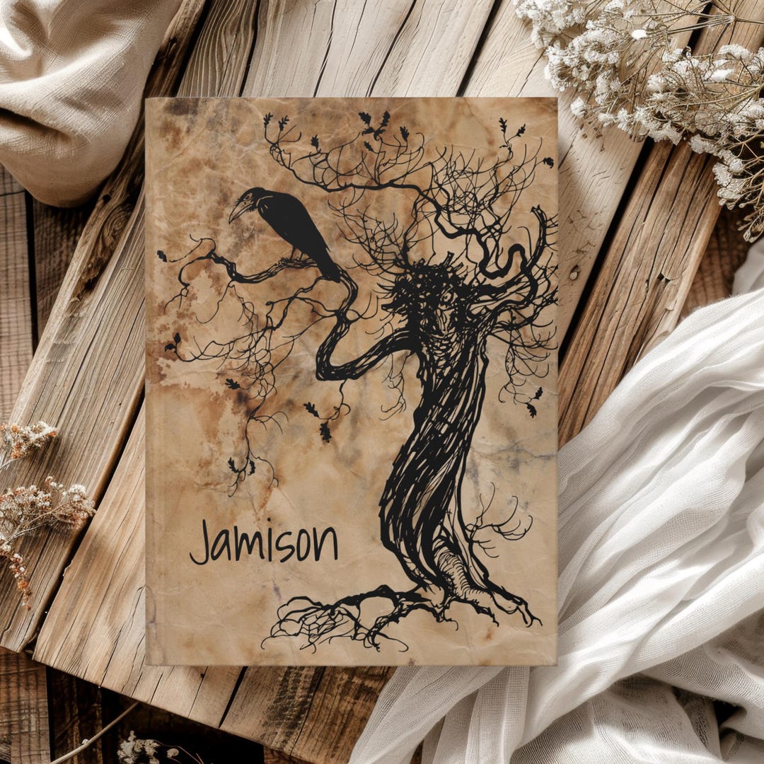 Personalized Journal, Raven Custom Notebook, Customized Gifts, Crow ...