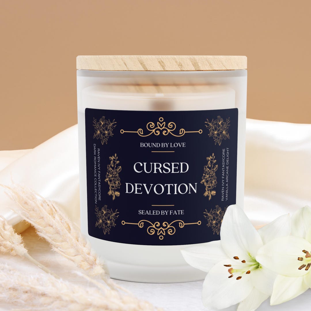 Cursed Devotion Candle, Dark Romance Candle, Romantasy Gift, Aesthetic ...