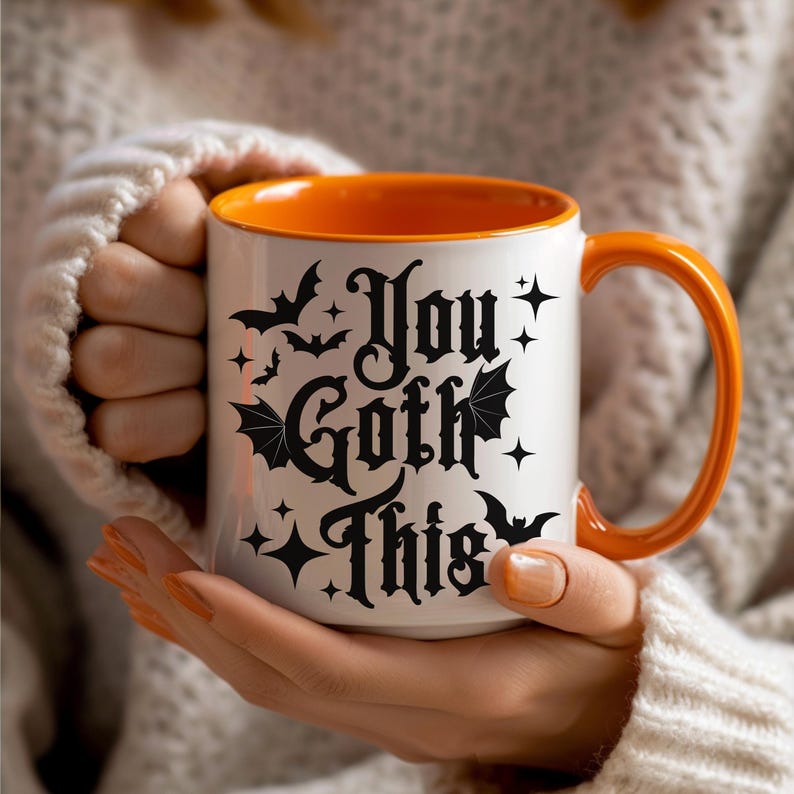 You Goth This Personalized Coffee Cup, Gothic Custom Name Ceramic Tea ...