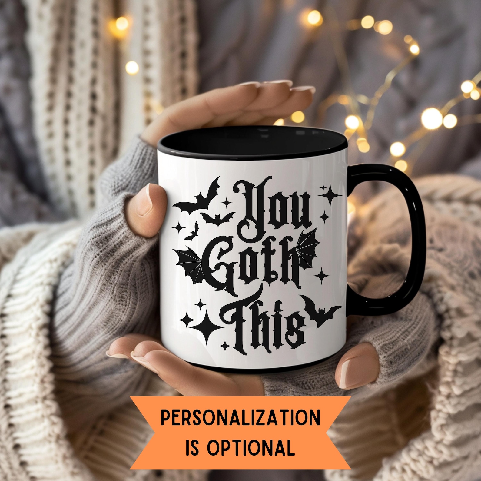 You Goth This Personalized Coffee Cup, Gothic Custom Name Ceramic Tea ...