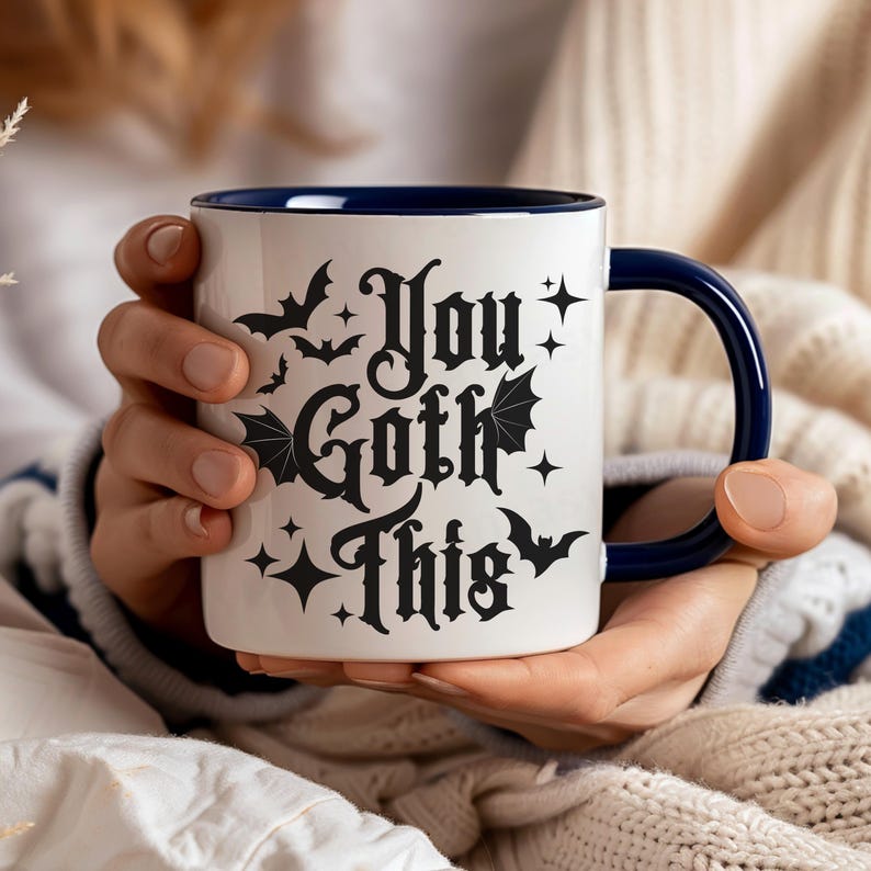 You Goth This Personalized Coffee Cup, Gothic Custom Name Ceramic Tea ...