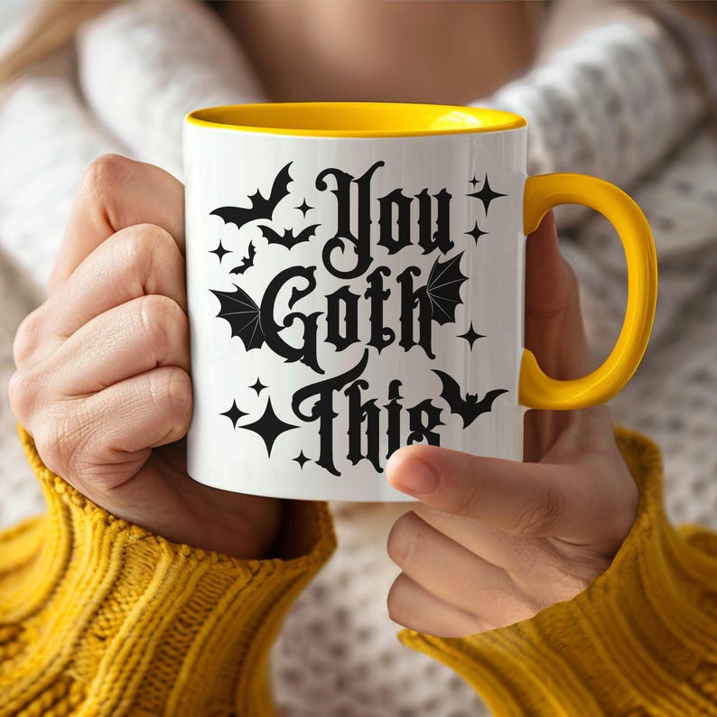 You Goth This Personalized Coffee Cup, Gothic Custom Name Ceramic Tea ...