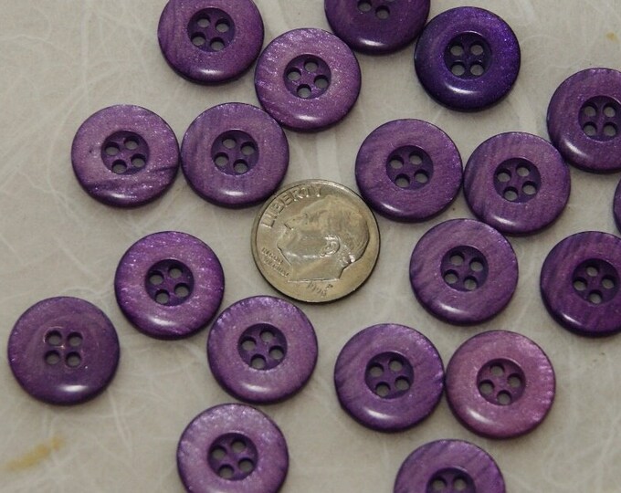18 Purple Buttons, Shimmer, " 4 Hole Sewing, Crafting (SB 274 ) - Etsy