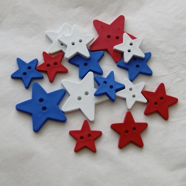 White Star Buttons - Etsy
