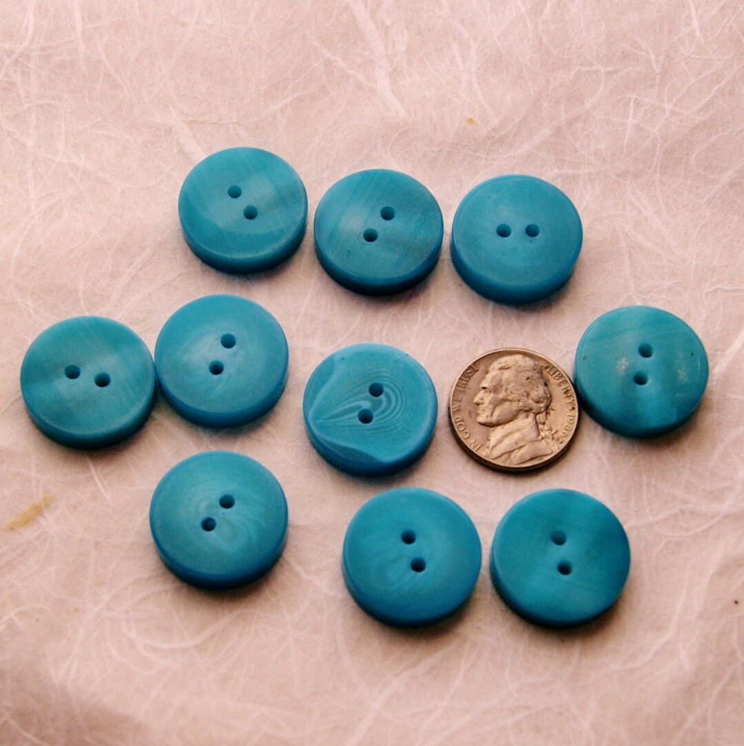 10 Blue Teal Turquoise Buttons 13/16 Matching Buttons - Etsy