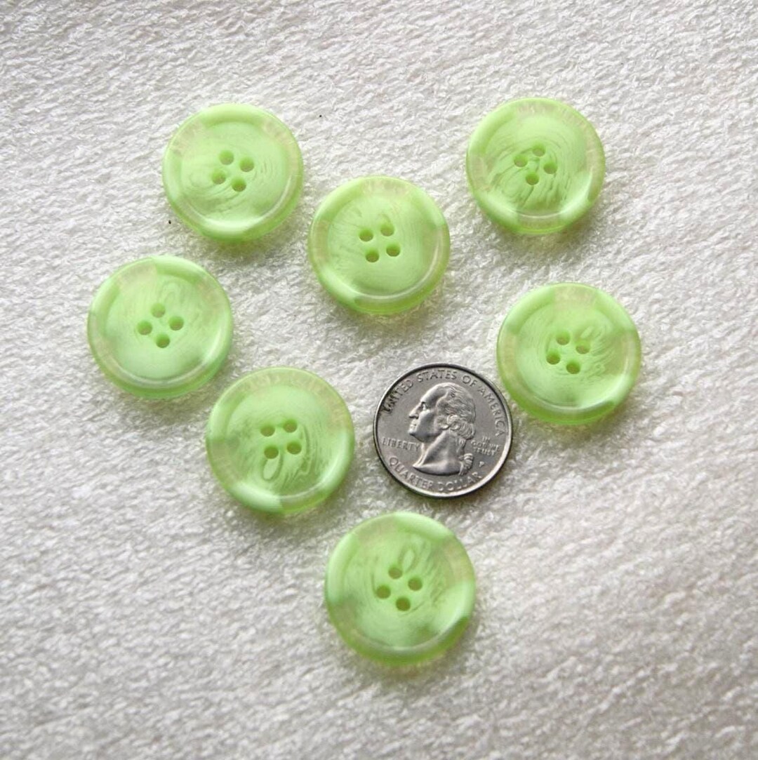 7 Lime Green Buttons, 1", Bright Two Tone Matching Buttons (SB 1123) - Etsy