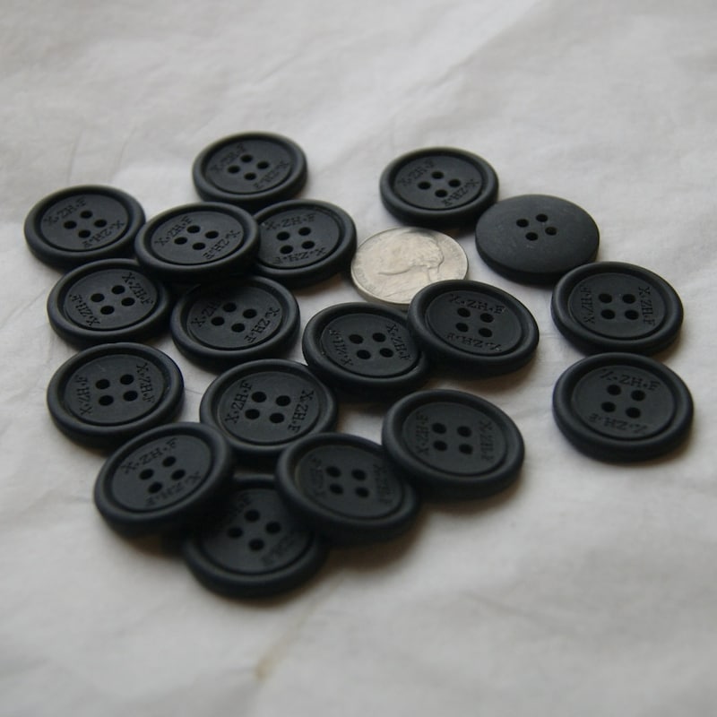 Black Matte Buttons - Etsy