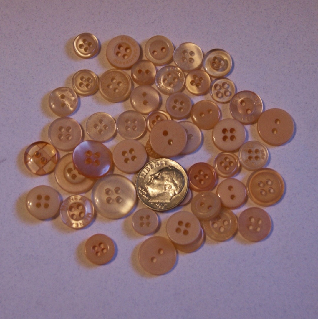 300 Coral Colored Buttons, Melon, Pink Orange Assorted Small Buttons ...