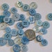 50 Blue Buttons Small Round Buttons, Sky Blue Grab Bag Crafting Jewelry ...
